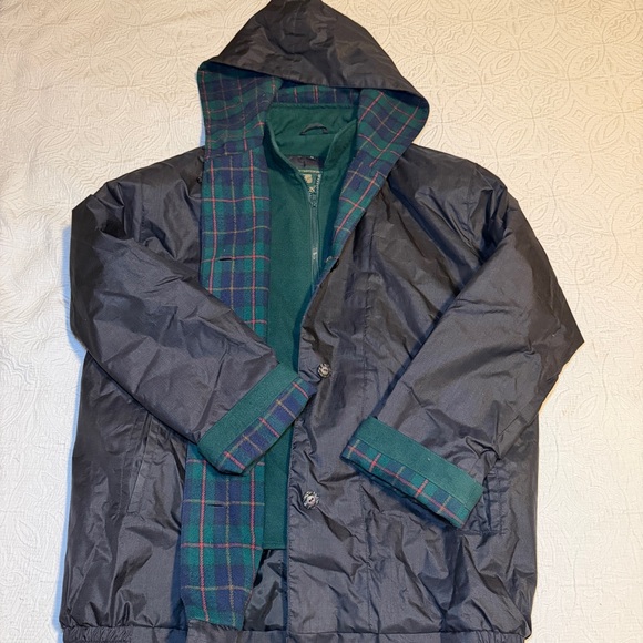 Orvis | Jackets & Coats | Orvis Black Field Jacket With Green Plaid ...